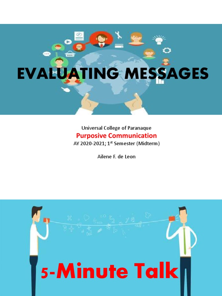 Midterm Module1 Evaluating Messages(4) | PDF | Goal | Psychology