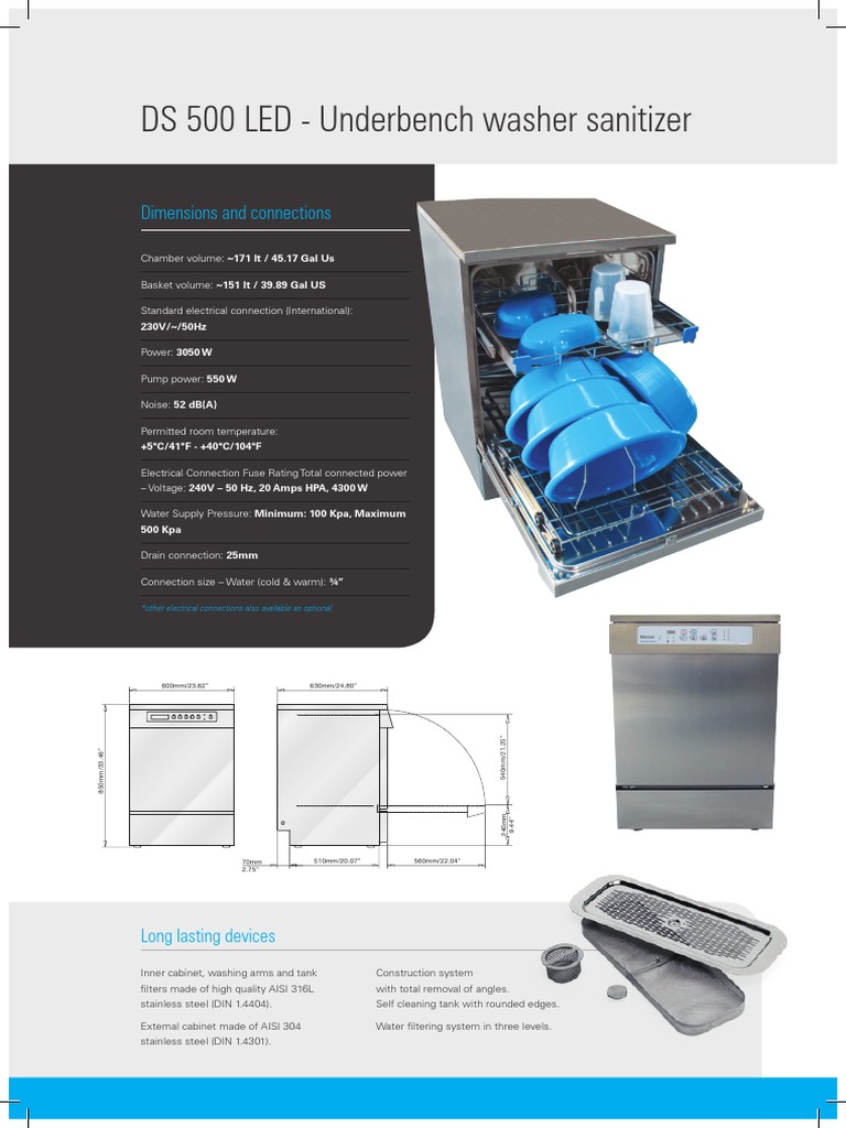 STEEL-9920228.tag.datasheet | PDF | Water | Dishwasher