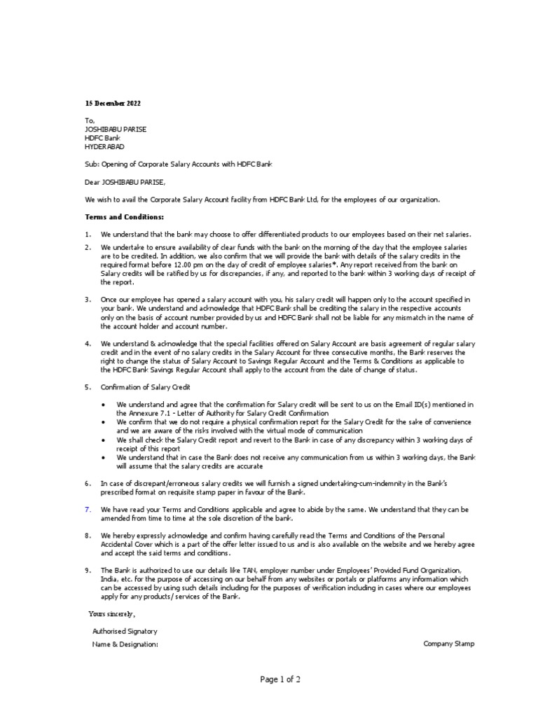 Annexure 7 - Acceptance Letter(1) | PDF | Banks | Business