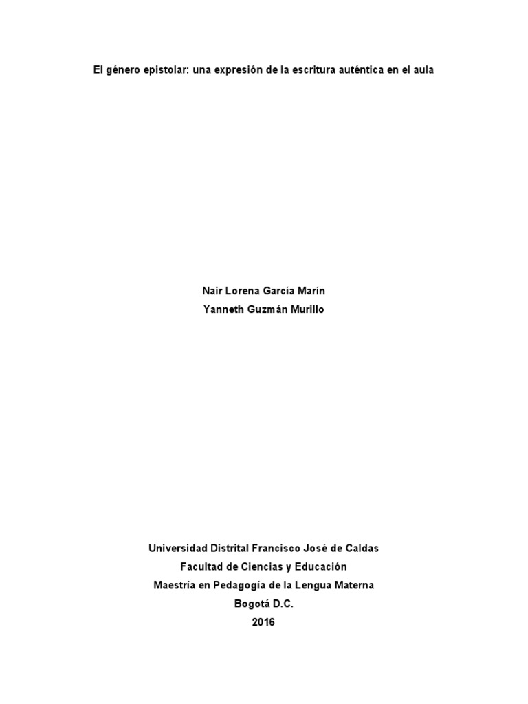 Escritura auténtica en el aula epistolar | PDF