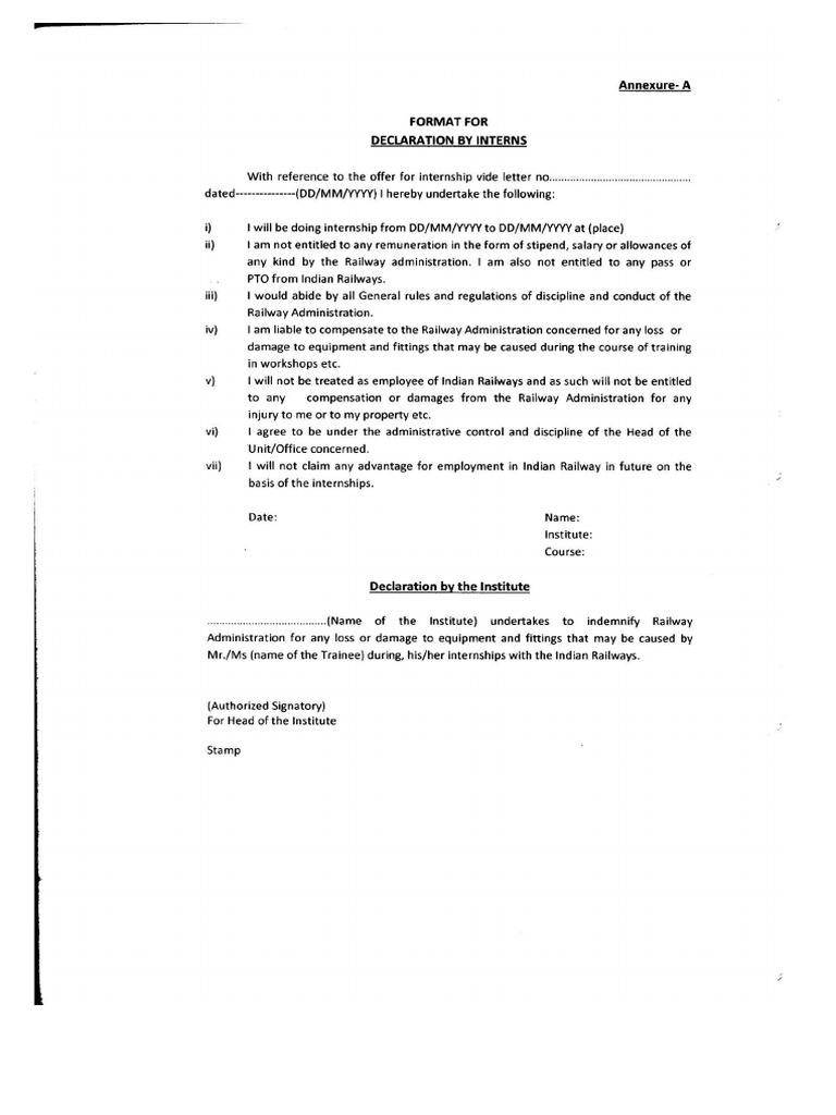 Training Declaration | PDF