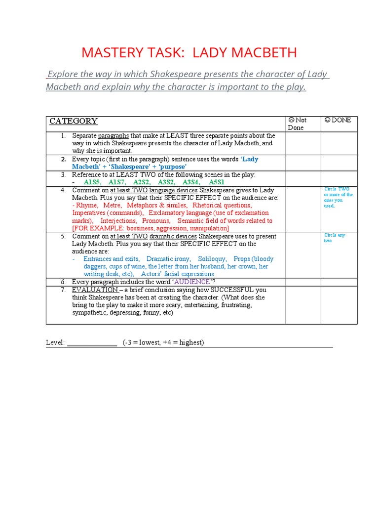 8 Macbeth A5 MASTERY | PDF