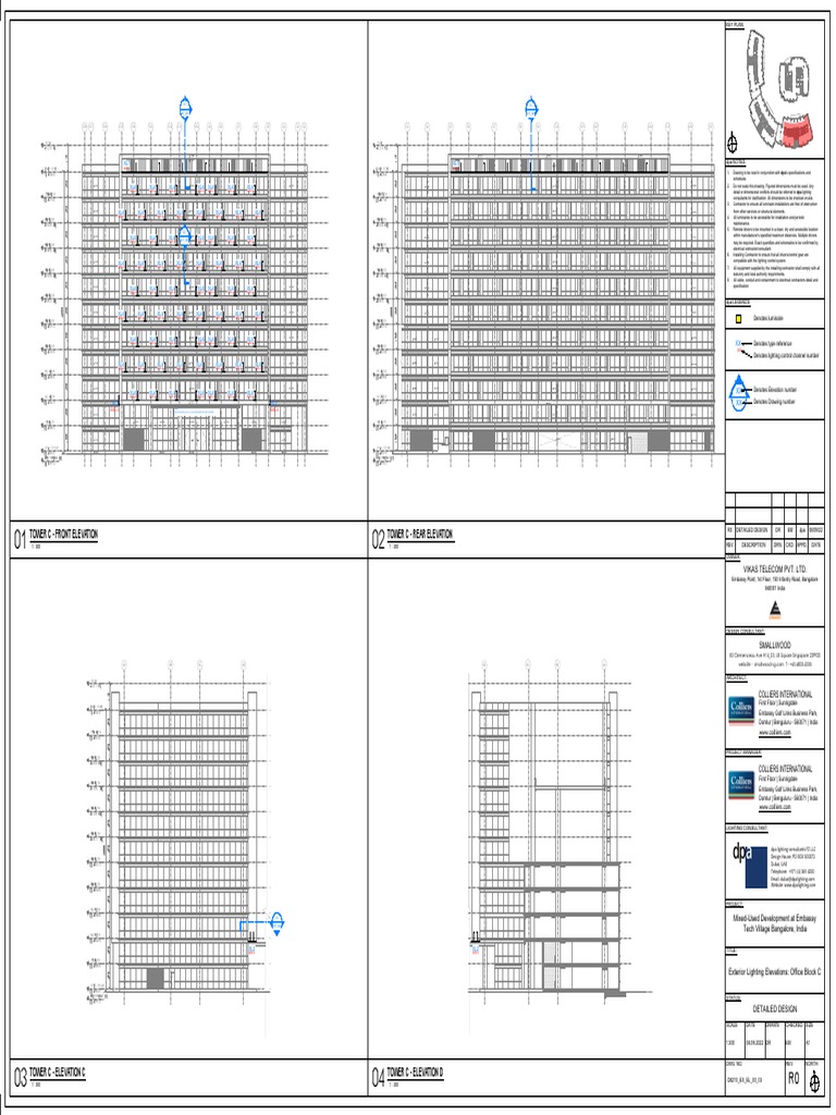 Tower C - Front Elevation Tower C - Rear Elevation: XX XX | Download ...