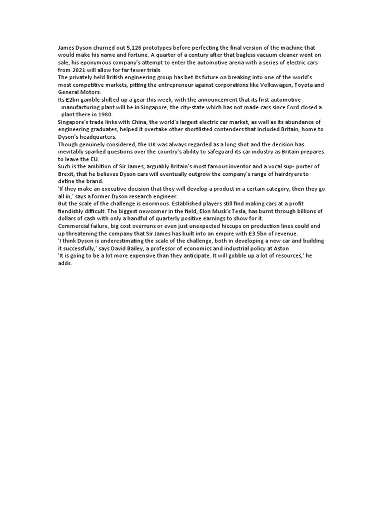 James Dyson Churned Out 5 | PDF James Dyson Churned Out 5 | PDF