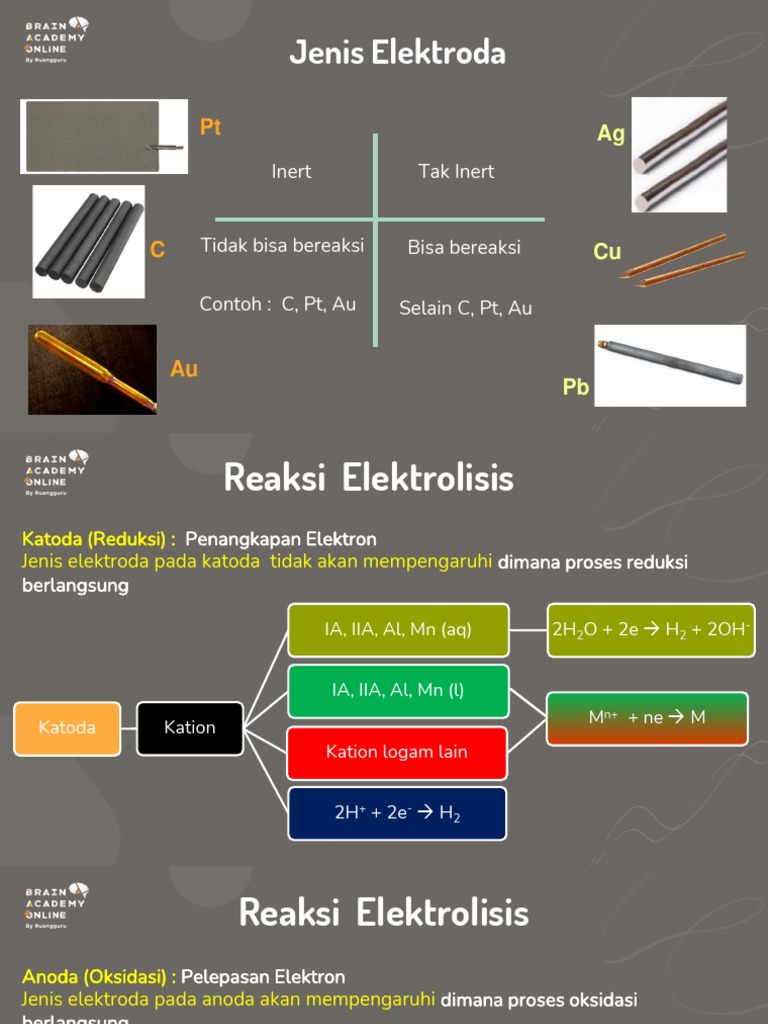 Reaksi Elektrolisis dan Jenis Elektroda | PDF