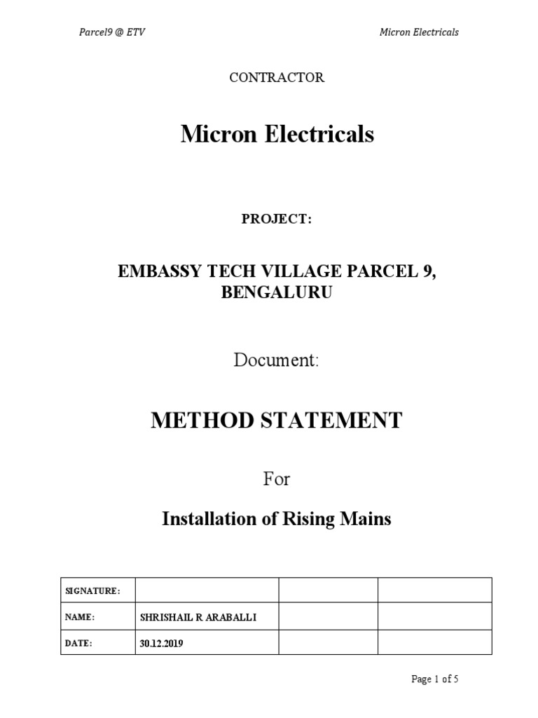MS - Rising Mains | PDF | Screw | Equipment