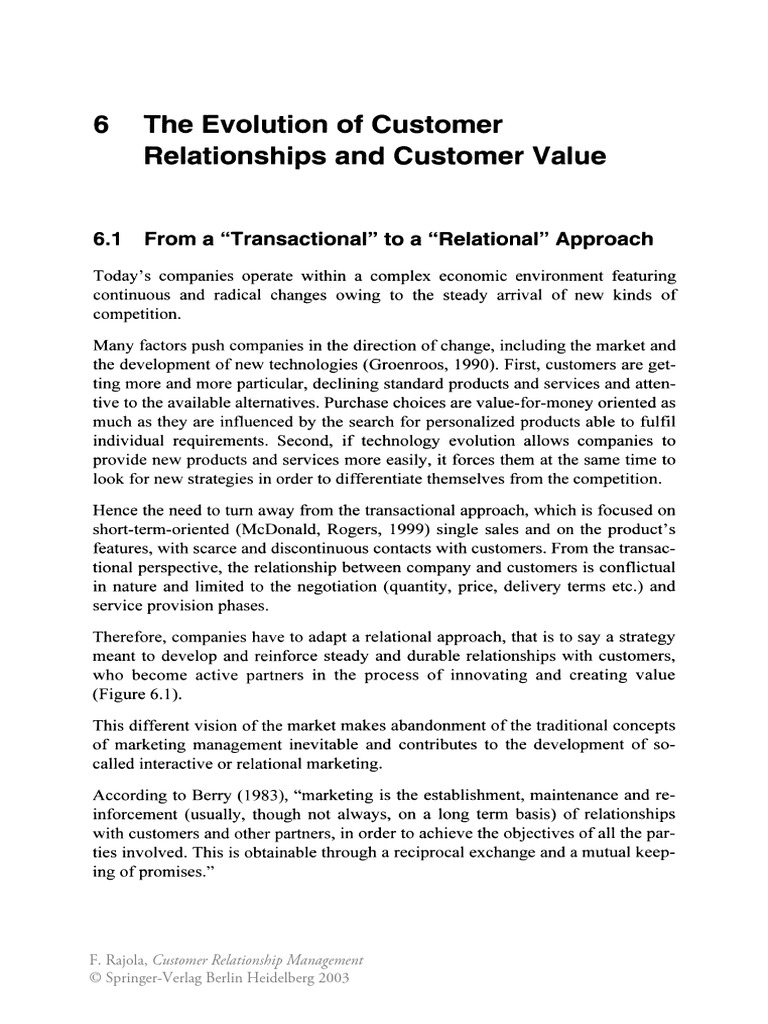 Evolving Customer Relationships Strategies | PDF | Marketing | Market ...