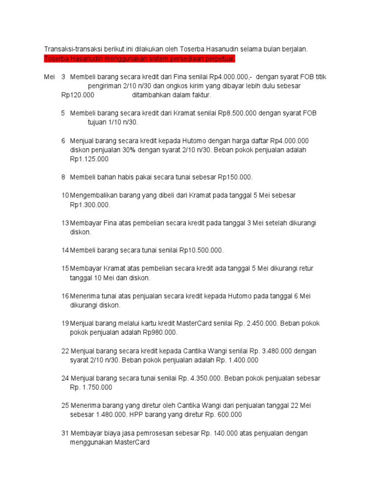 Latihan Soal AJP | PDF | Pengelolaan Keuangan & Uang | Ilmu Sosial