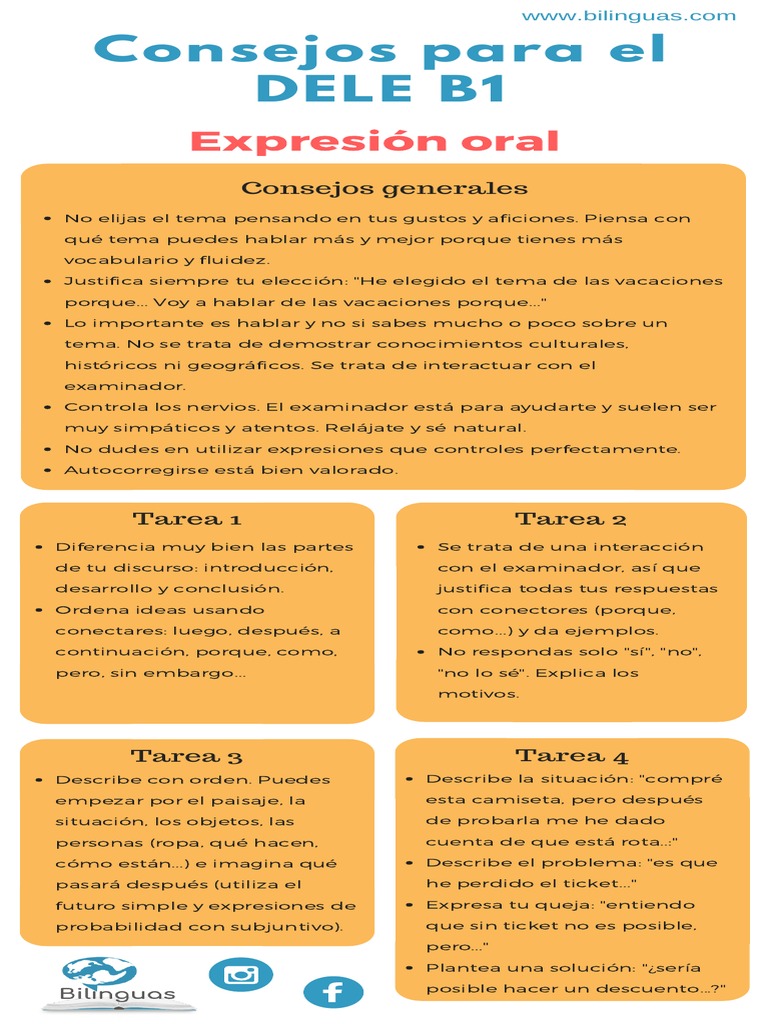 Consejos Generales para La Prueba Oral B1 | PDF
