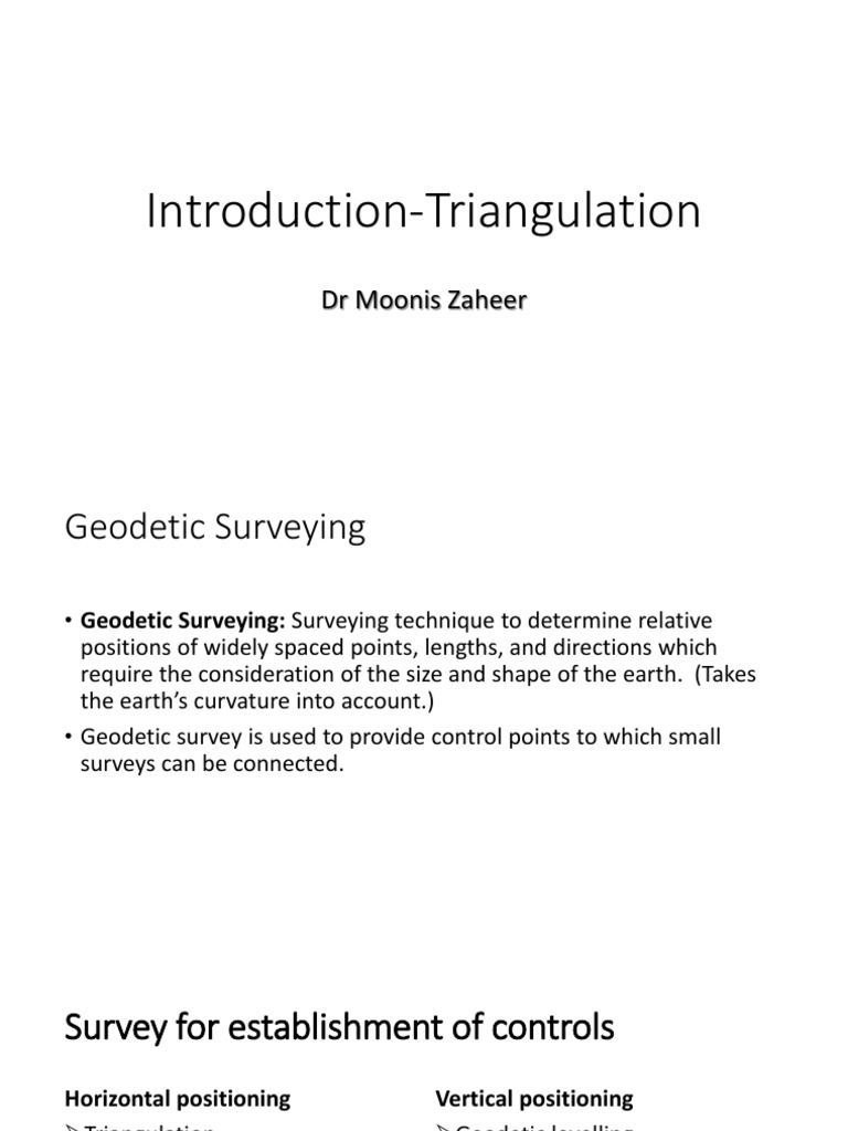 Geodetic Surveying Essentials | PDF | Surveying | Triangle