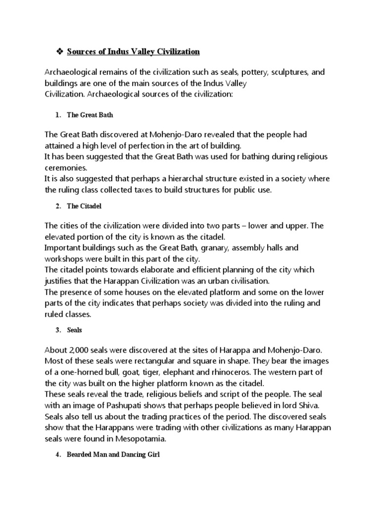 Indus Vally Civilisation | PDF