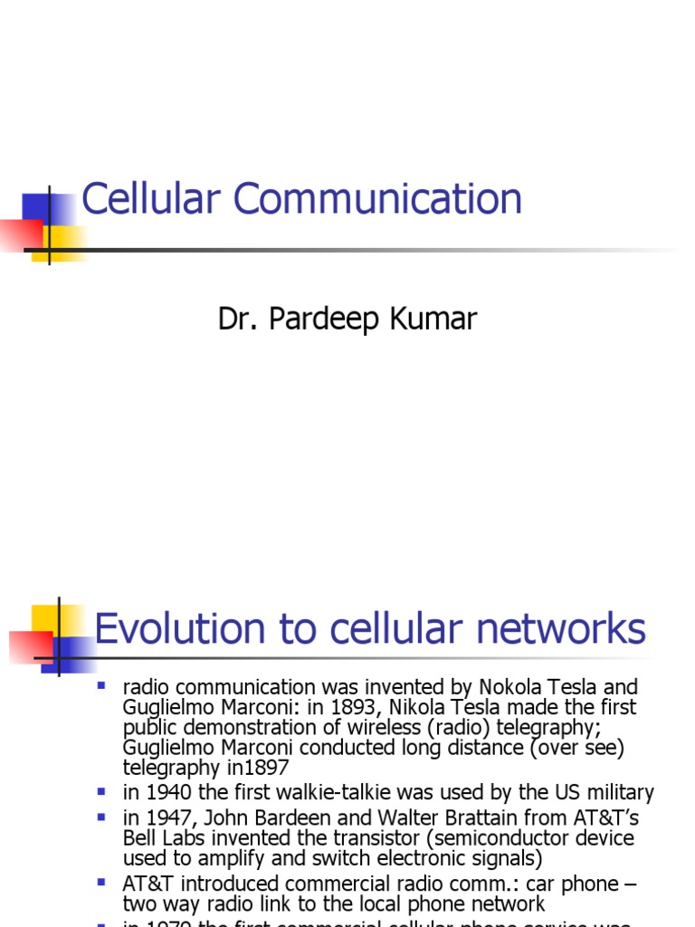 Lecture 4 - Cellular Communication | PDF | Cellular Network | Mobile Telecommunications