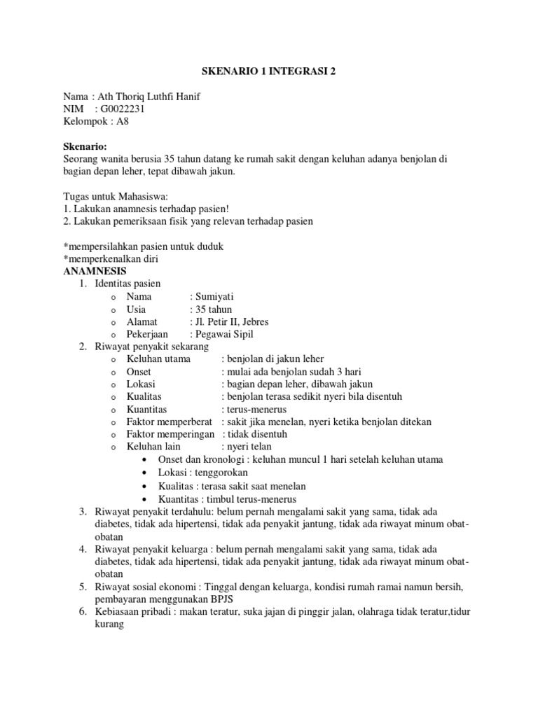 Ath Thoriq Luthfi Hanif - G0022231 - Skenario 1 | PDF