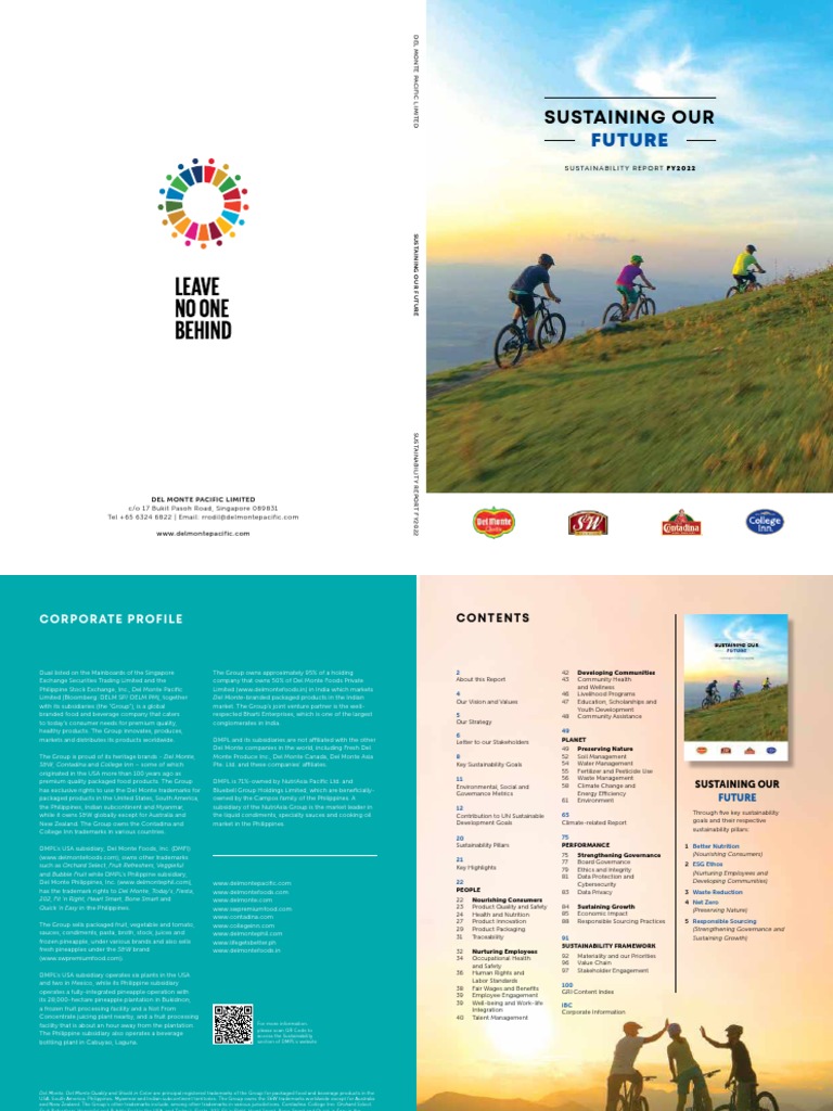 Del Monte Pacific FY2022 Sustainability Report | PDF | Sustainability ...
