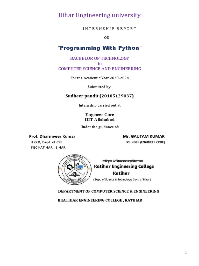 Learning with python report | PDF | Object Oriented Programming | Scripting Language