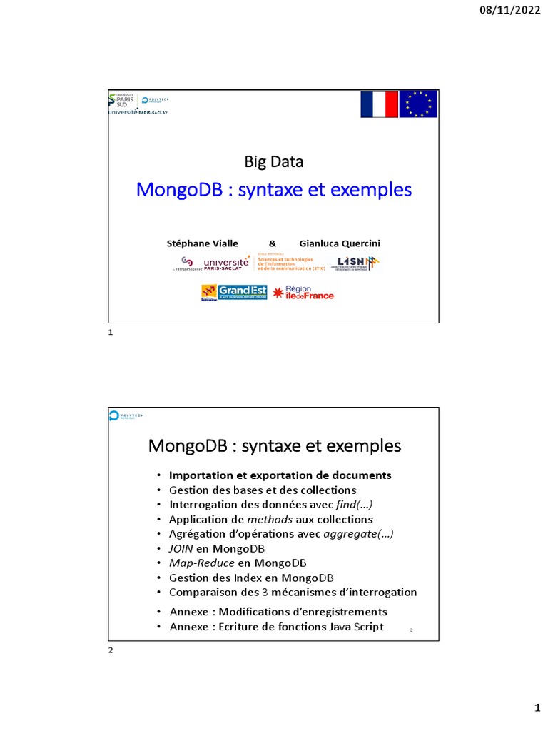 Cours Mongobd | PDF | MongoDB | MapReduce