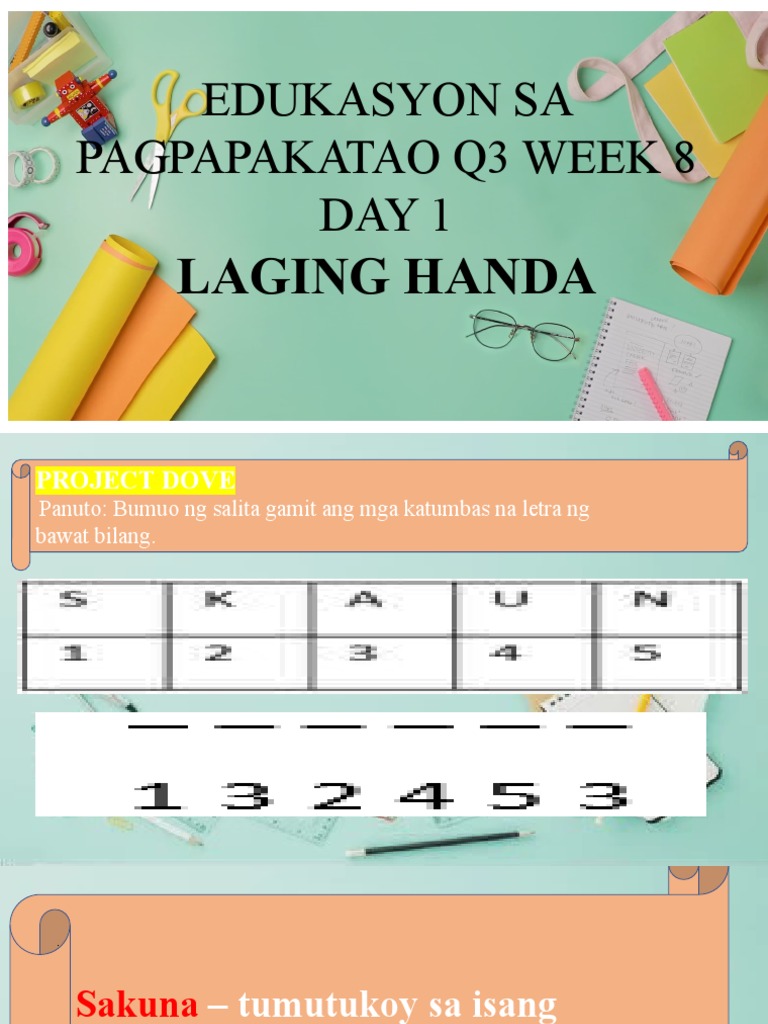 Esp Q3 Week 8day 1 | PDF