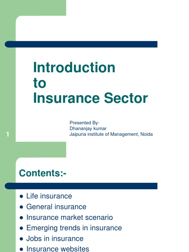 Overview of the Insurance Sector | PDF | Business