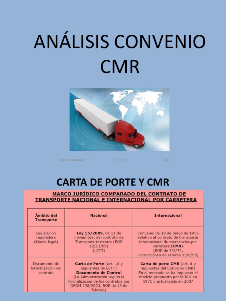 Título CMR | PDF | Transporte
