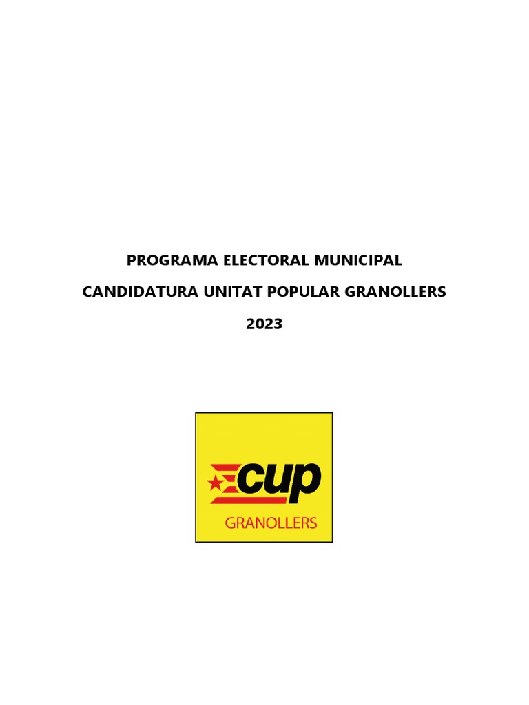 Programa de La CUP Granollers | PDF
