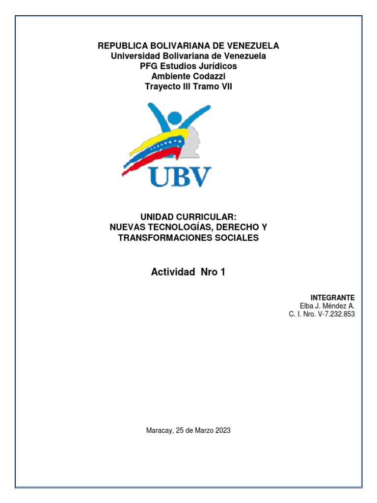 Ubv PFG Ej Uc Tenologia | PDF | Naciones Unidas | Relaciones ...