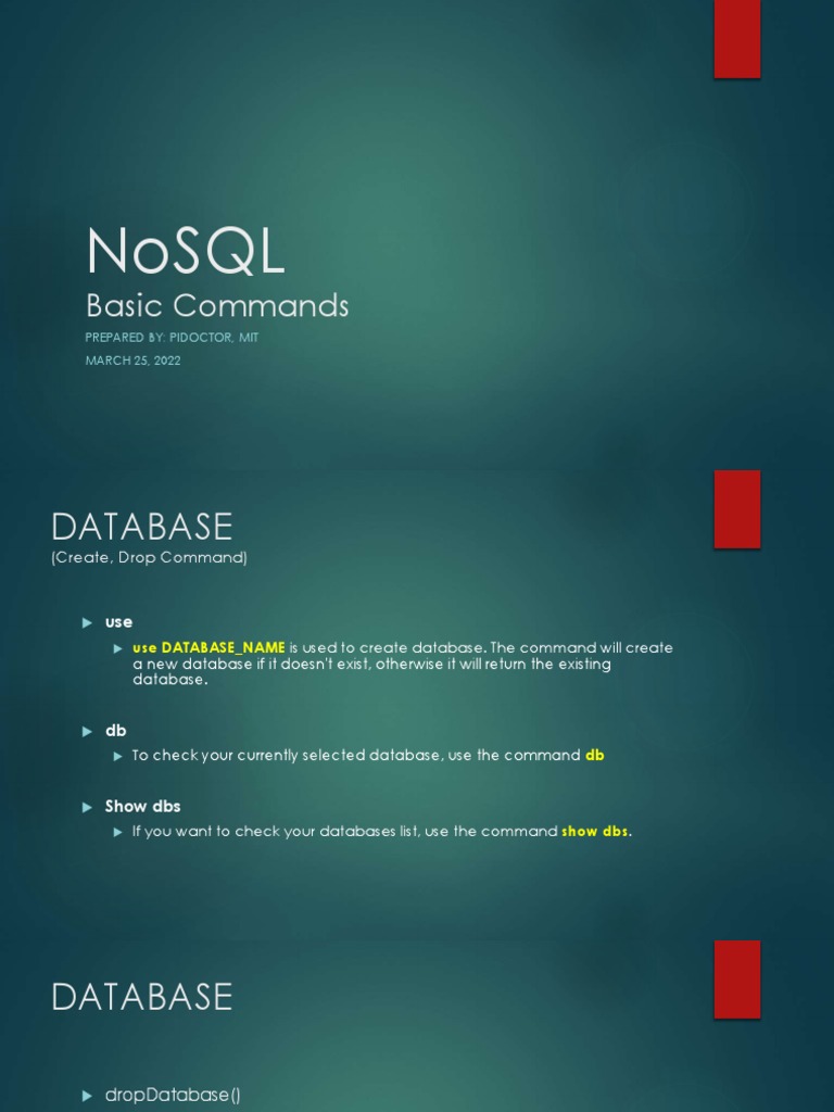 Database Lecture Pdf No Sql Scalability 