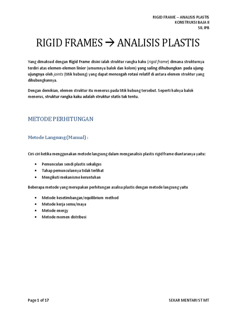 Rigid Frames 1 | PDF