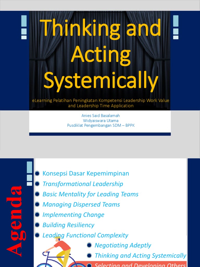 01 Eselon 3 - Thinking and Acting Systemically | PDF | Karier ...