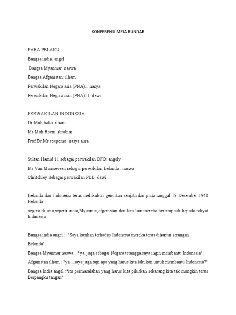 Hasil Konferensi Meja Bundar 1949 | PDF