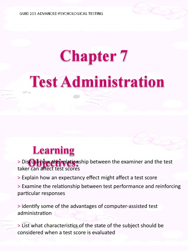 Test Administration Salveron | PDF | Psychology | Psychological Testing