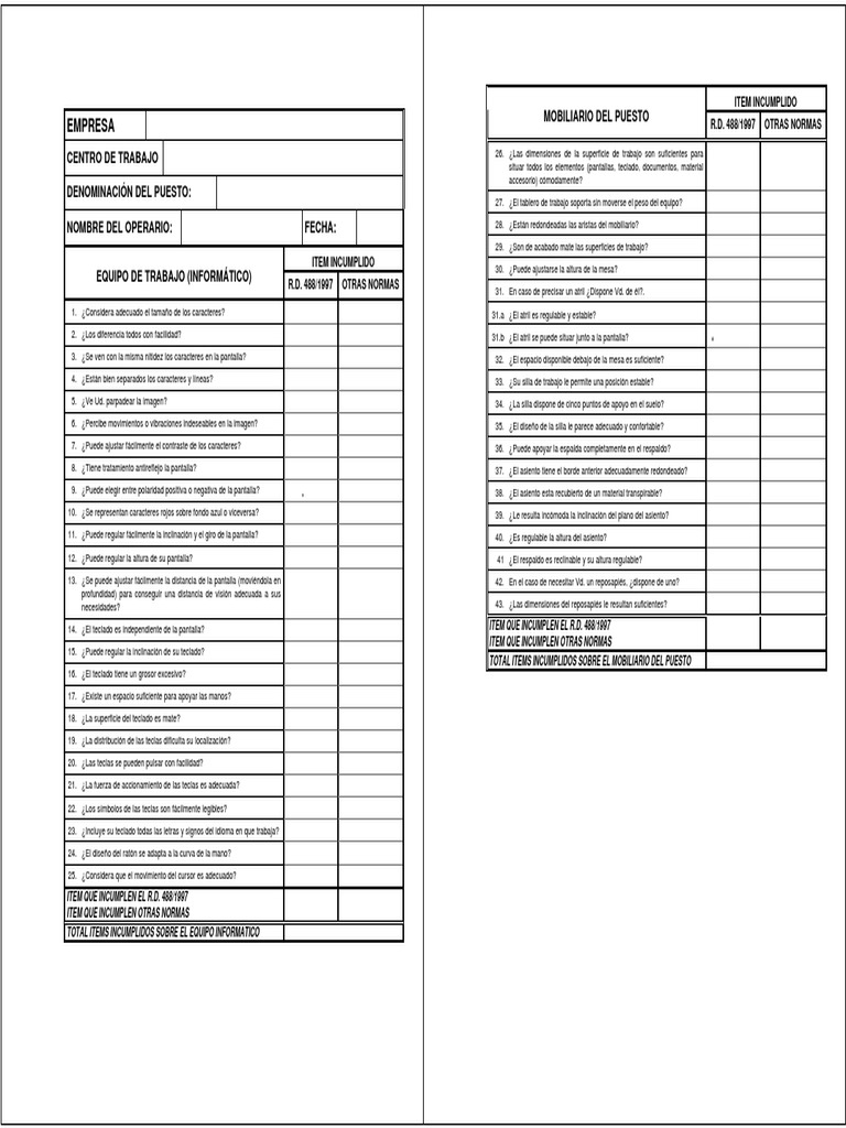 Cuestionario PVD INSHT | PDF | Teclado
