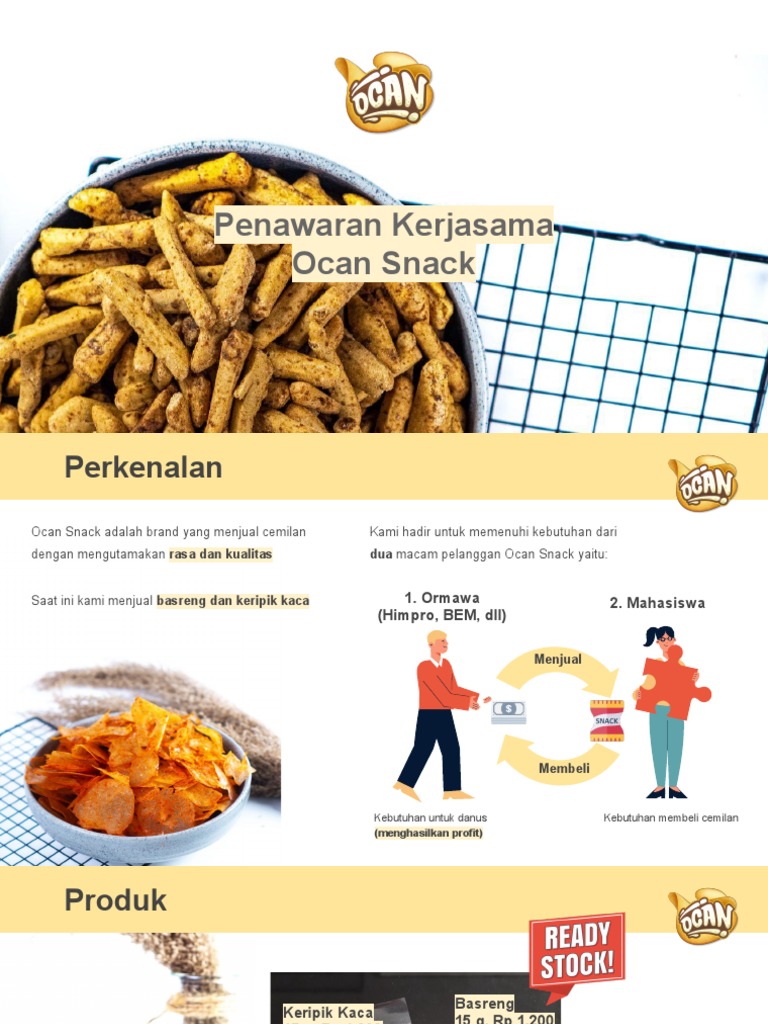 Penawaran Kerjasama Reseller Ocan Snack | PDF
