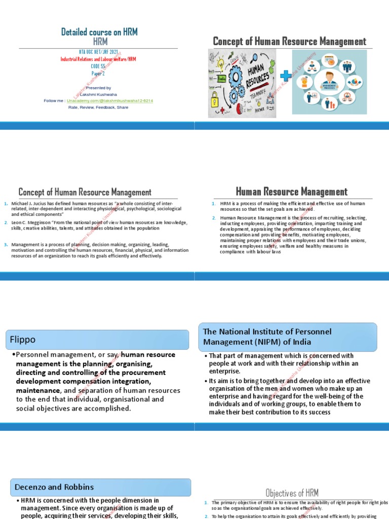 Unit-2 HumanResourceManagement Net JRF | PDF | Human Resources | Human ...