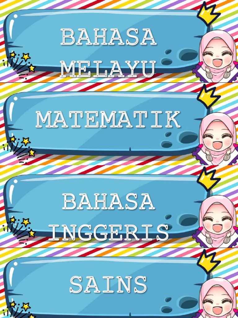 Label Subjek Tuk Papan Kenyataan 4G | PDF