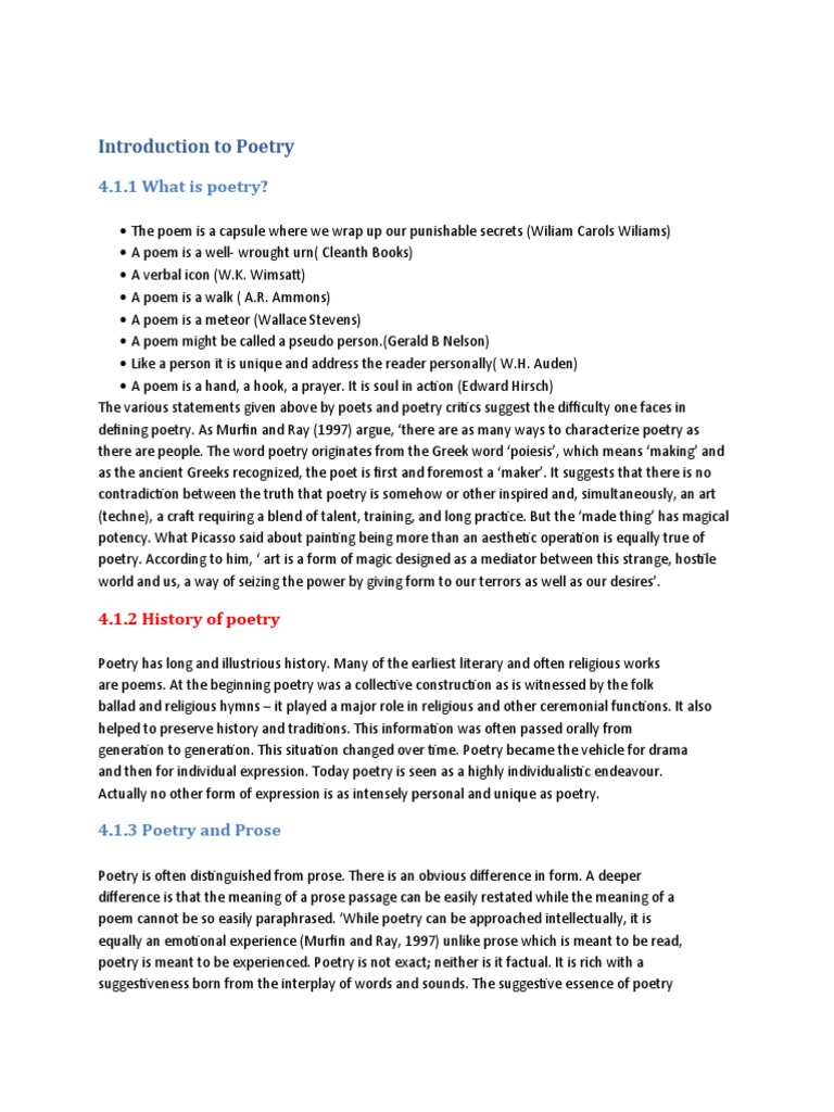 Types of Poetry | PDF | Poetry | Sonnets