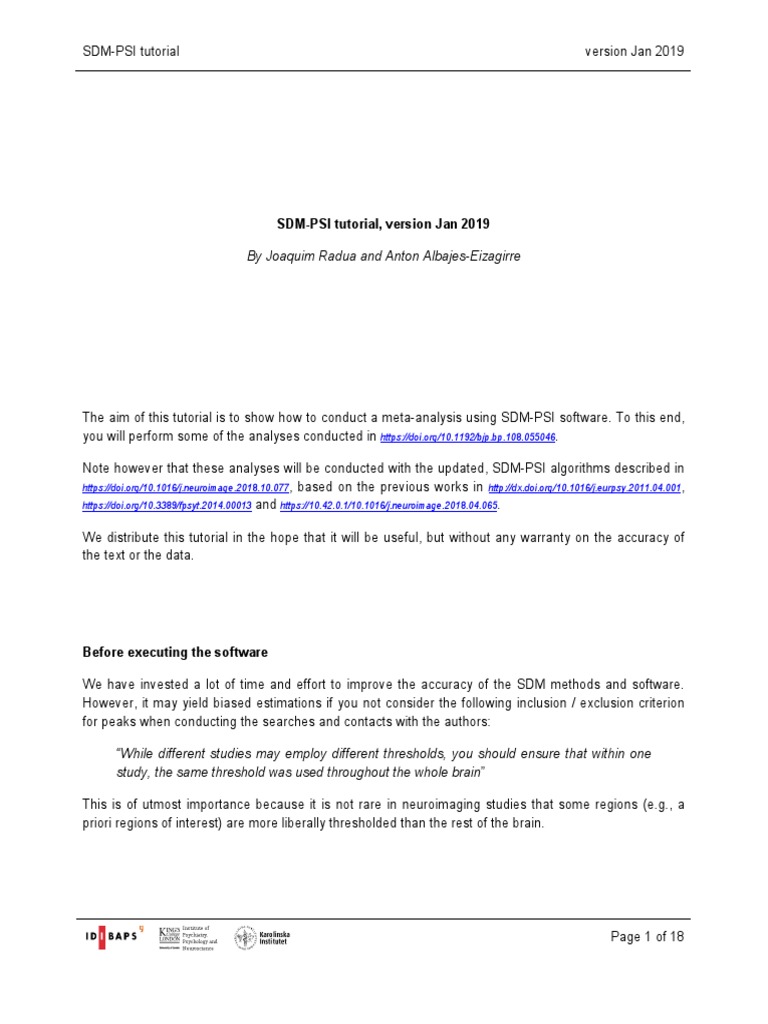 SDMPSI Tutorial | PDF | Cingulate Cortex | Frontal Lobe