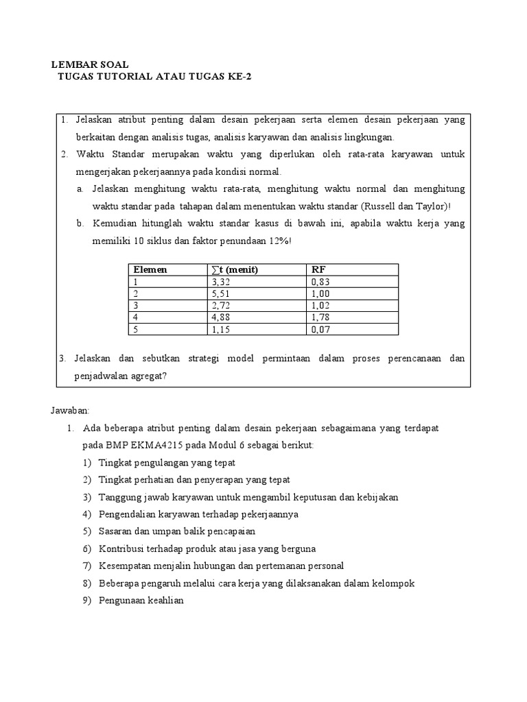 Soal_EKMA4215_Tugas2 | PDF