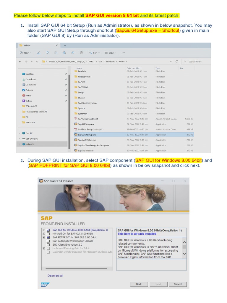 SAP GUI 8 64 Bit - Installation Guide | PDF