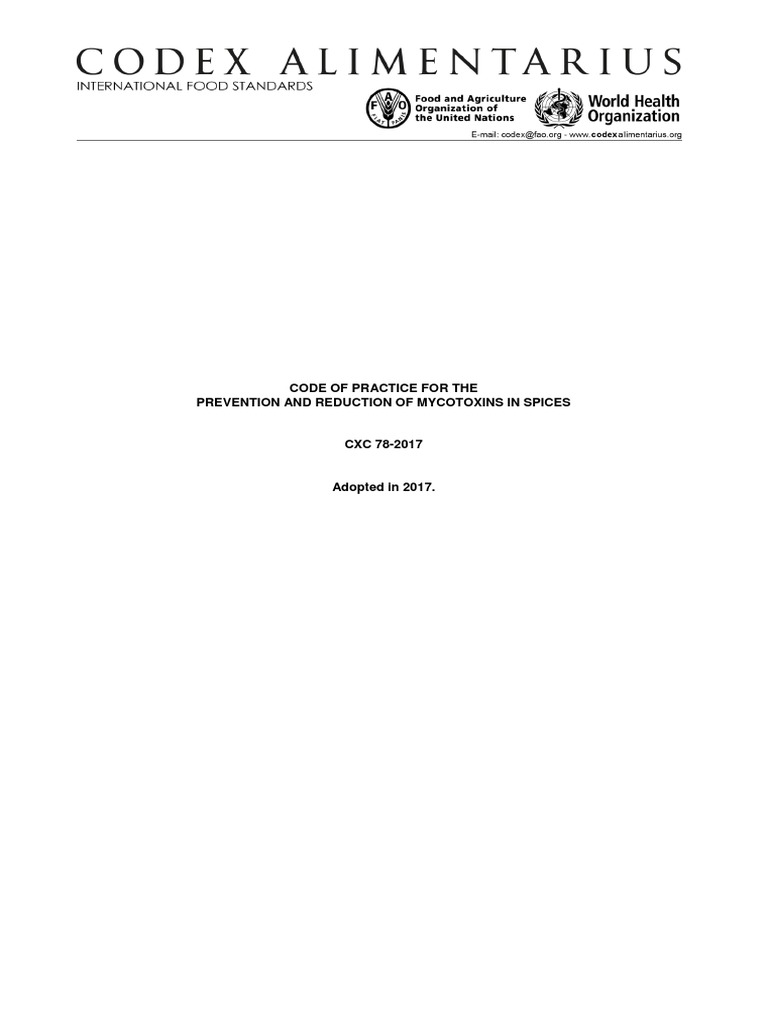 Prevention And Reduction Mycotoxins In Spices Pdf Fungus Mycotoxin