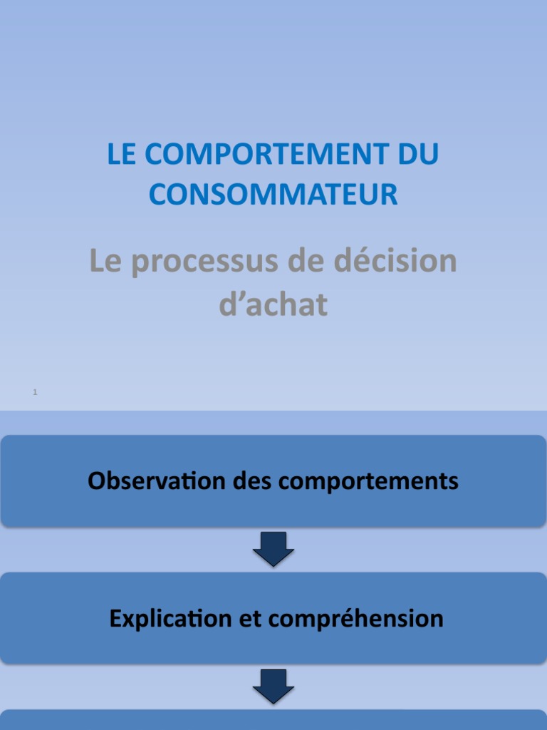 Comportement Du Consommateur Cours | PDF | Consommateurs | Sciences ...