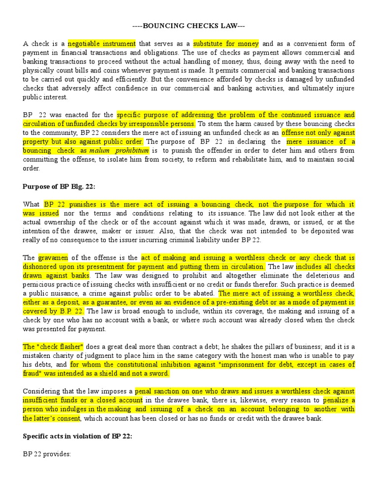 Bouncing Checks and Insurance Law | PDF | Cheque | Deposit Account