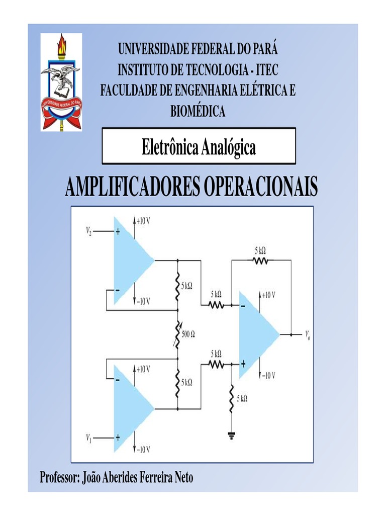 Amp - Op - Introdução e Circuitos Básicos | PDF | Amplificador ...
