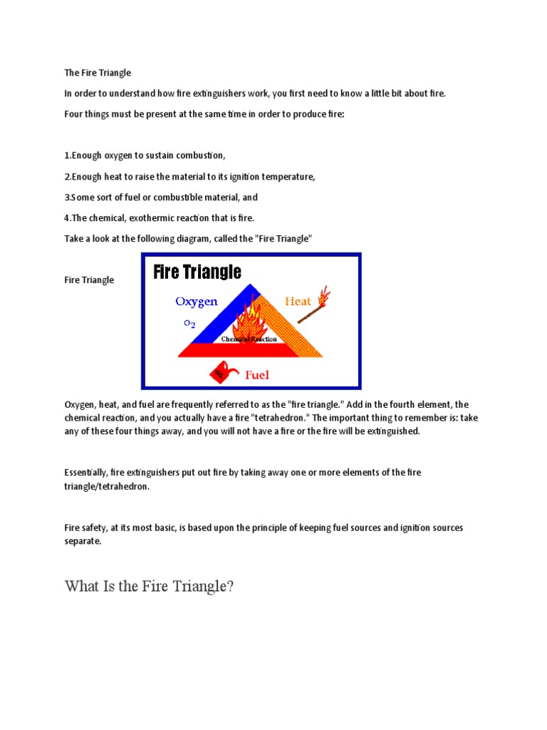 The Fire Triangle | PDF | Fires | Combustion