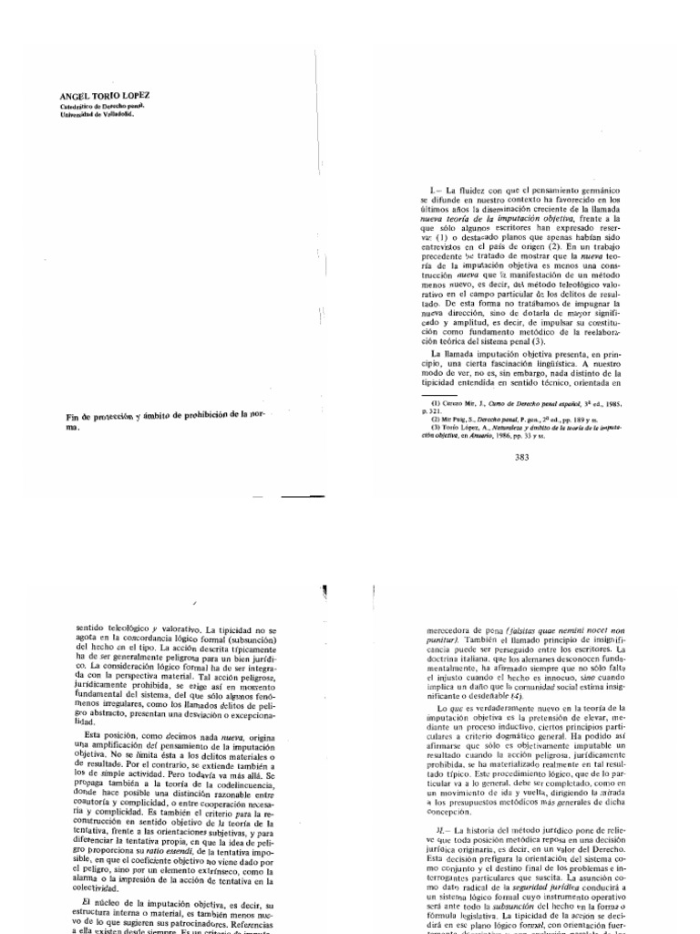 Ángel Torío López - Fin de Protección y Ámbito de Prohibicion de La ...