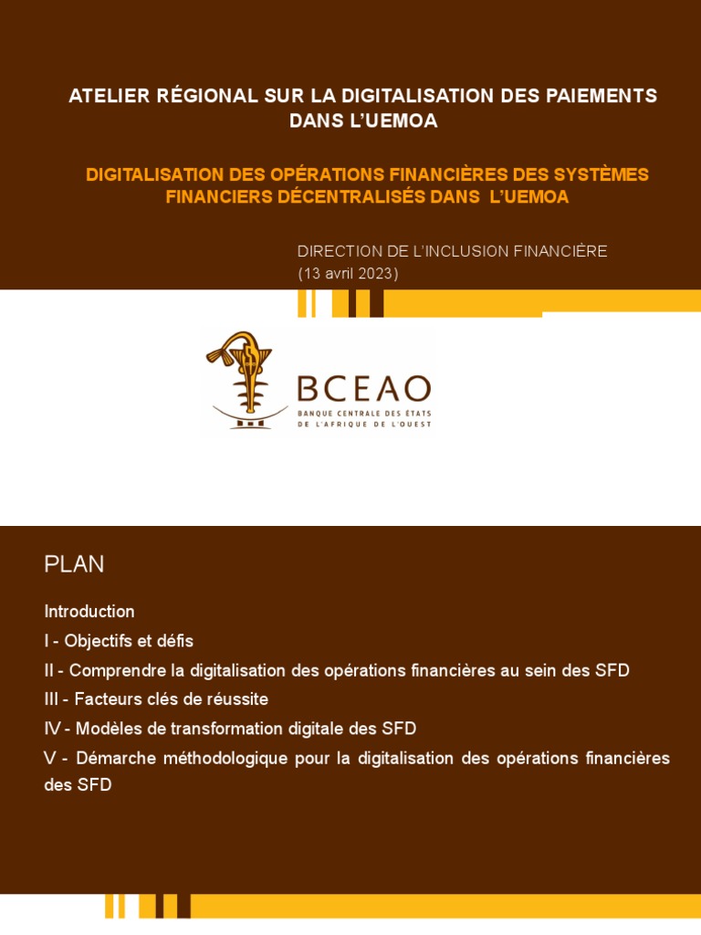 Presentation - Niffone Jacqueline DABOU - BCEAO - 0 | PDF | Économie | Informatique