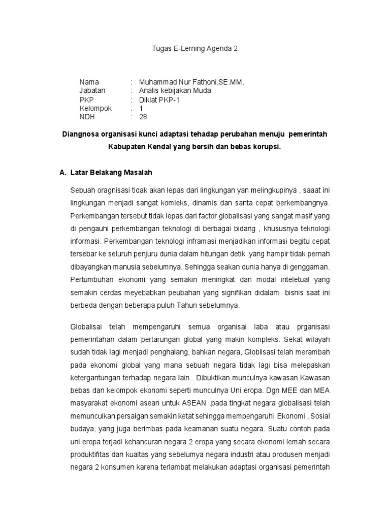 Essay Agenda 2 Muhammad Nur Athoni PKP1 Kel1.28 | PDF
