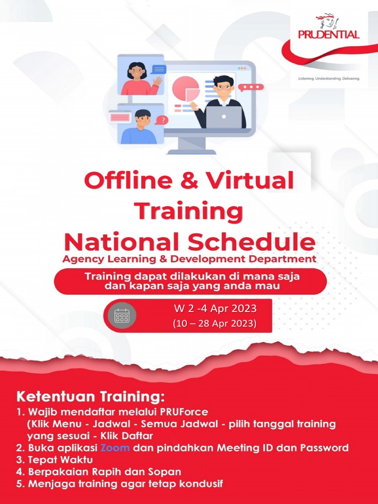Jadwal Training Nasional (10 - 28 April 2023) | PDF