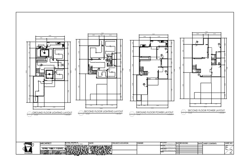 Ground Floor Lighting Layout Second Floor Lighting Layout Second Floor ...
