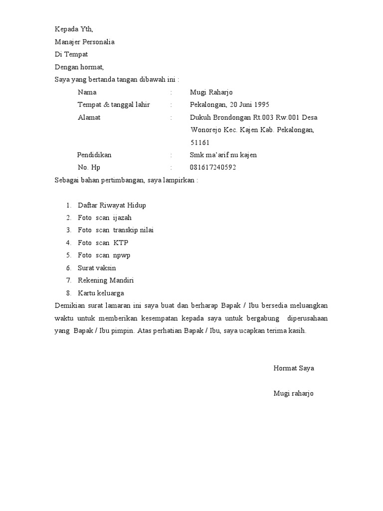 CV. Mugi Raharjo | PDF