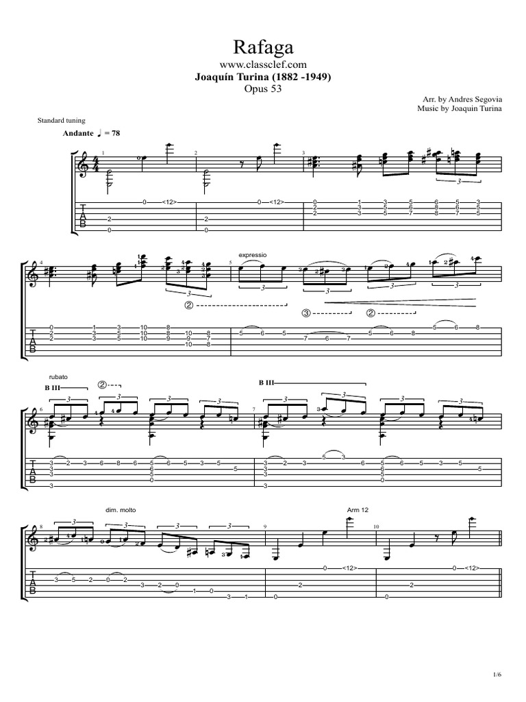 Rafaga by Joaquin Turina | PDF